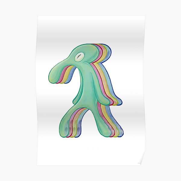 "Squidward Art Shadow Color" Poster by okiiskandar18 | Redbubble