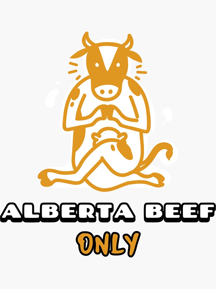 "ALBERTA BEEF" Sticker by Creative-teams | Redbubble