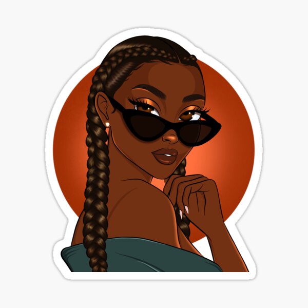 "Brown Skin Girl" Sticker for Sale by brookescanvas | Redbubble