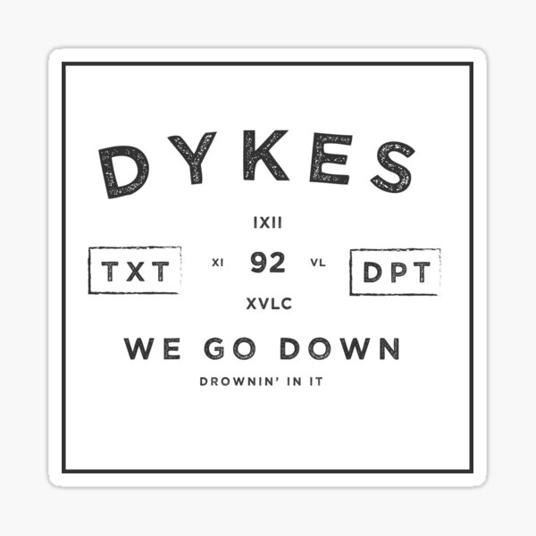 "Lesbian Pride - Dykes: We Go Down" Sticker for Sale by therealtransguy ...