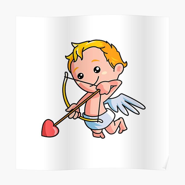 "Cartoon Cute Cupid" Poster for Sale by TheBestStore | Redbubble