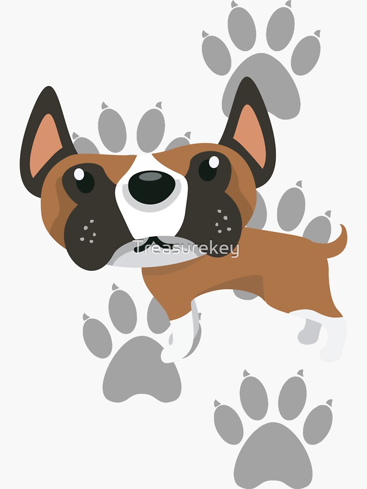 "Boxer Paw" Sticker for Sale by Treasurekey | Redbubble