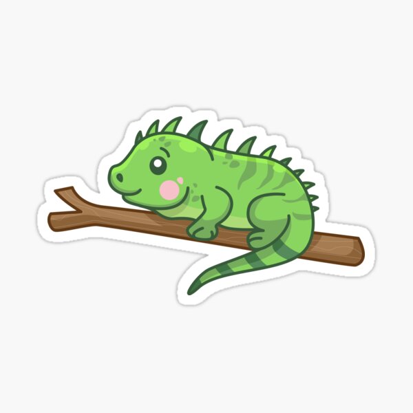 "Cute Iguana Cartoon" Sticker for Sale by griconut | Redbubble
