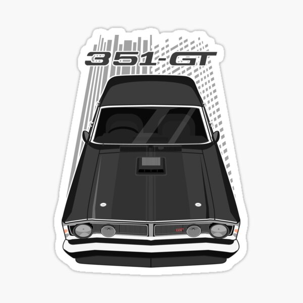 "Ford Falcon XY GTHO Phase 3 - Black" Sticker for Sale by V8social ...