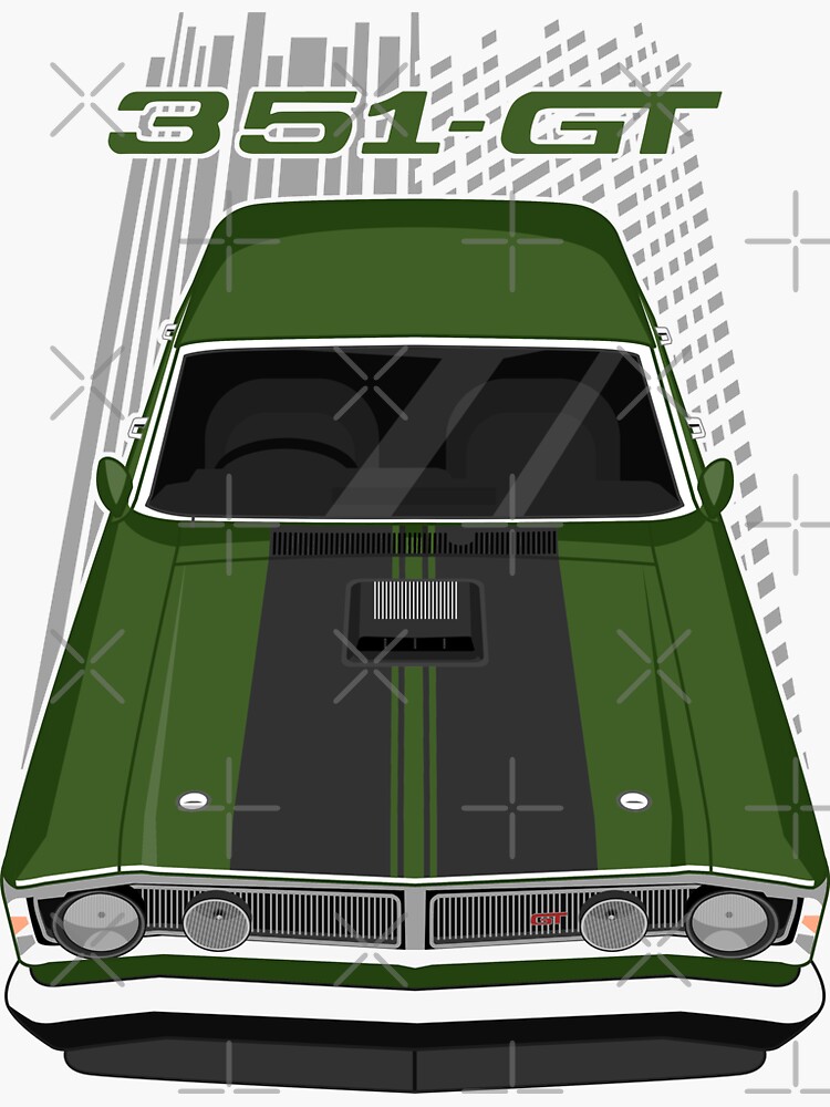 "Ford Falcon XY GTHO Phase 3 - Green" Sticker for Sale by V8social ...