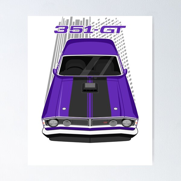 "Ford Falcon XY GTHO Phase 3 - Purple" Poster for Sale by V8social ...