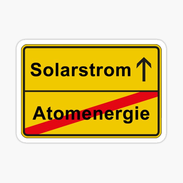 "Energy transition nuclear phase-out solar power" Sticker for Sale by ...
