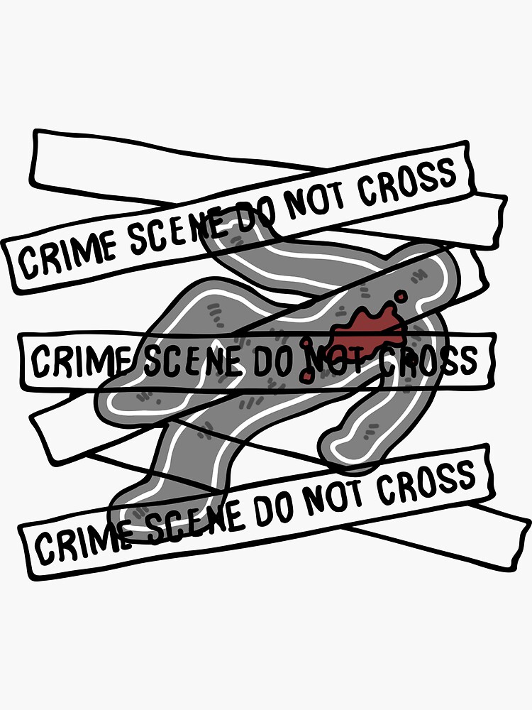 "Crime Scene Do Not Cross" Sticker for Sale by Levet | Redbubble
