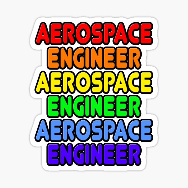 "Rainbow Aerospace Engineer" Sticker for Sale by TKUP22 | Redbubble