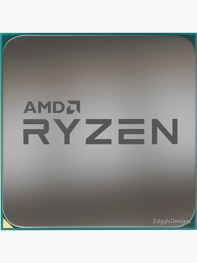 "AMD Ryzen CPU" Sticker for Sale by EdgyIsDesigns | Redbubble
