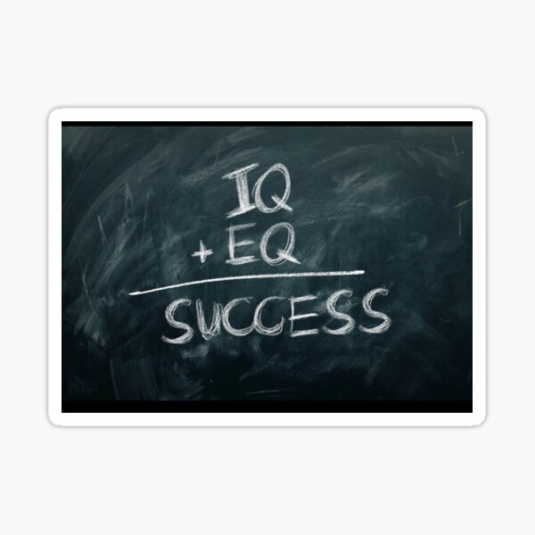 "IQ + EQ =SUCCESS. " Sticker by Sonarkella9614 | Redbubble