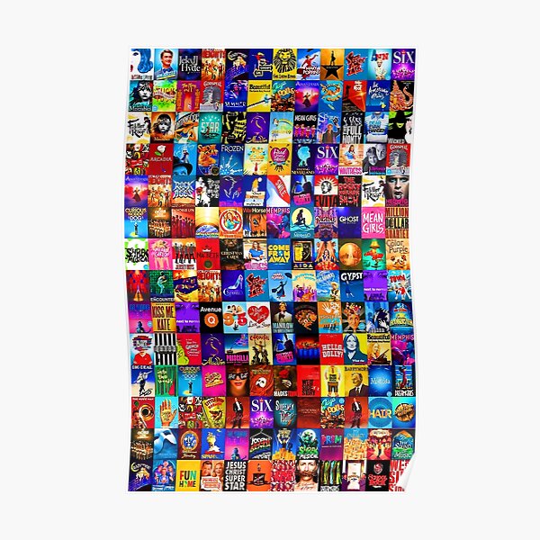 Broadway Musical Collage Posters | Redbubble