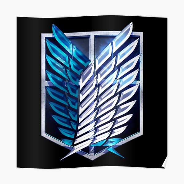 Attack On Titan Scout Regiment Shield Posters | Redbubble