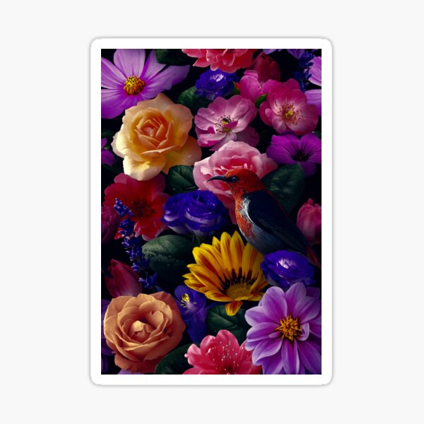 "Lush Garden" Sticker for Sale by Drawfish | Redbubble