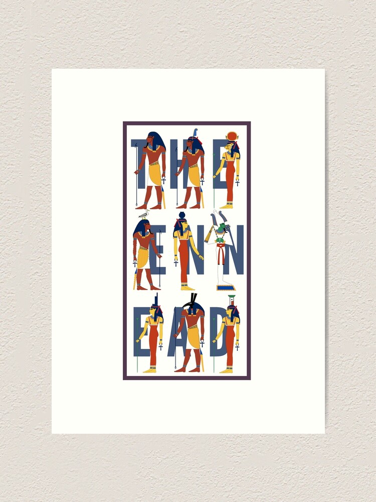 "The Ennead Nine Ancient Egyptian Gods Illustration" Art Print by ...