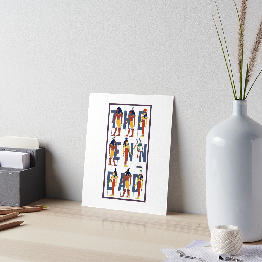 "The Ennead Nine Ancient Egyptian Gods Illustration" Art Board Print by ...