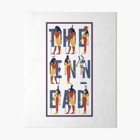 "The Ennead Nine Ancient Egyptian Gods Illustration" Art Board Print by ...
