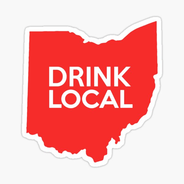 "Ohio Drink Local OH Red" Sticker for Sale by mindofstate | Redbubble