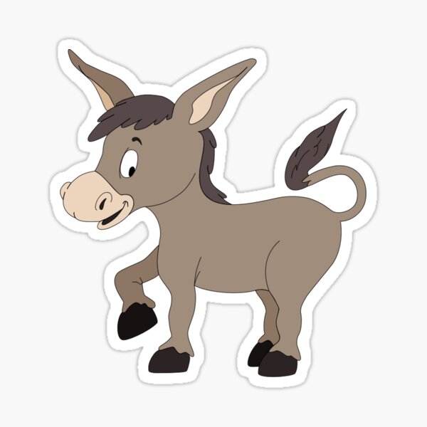 "Cartoon Donkey" Sticker for Sale by TheBestStore | Redbubble