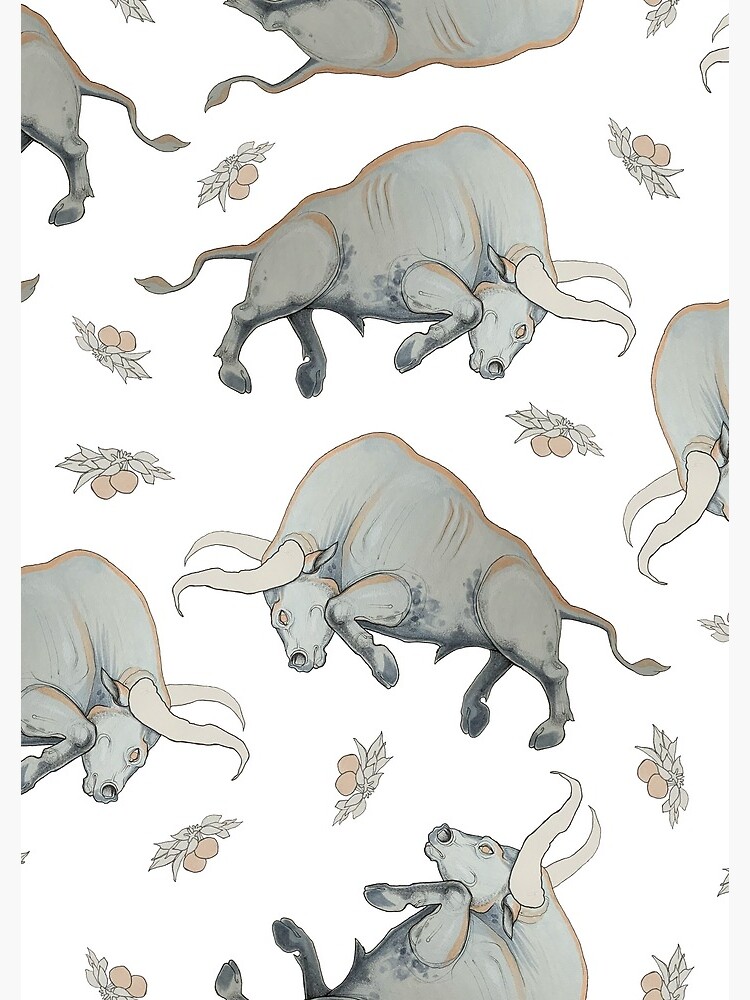 "Bulls pattern" Spiral Notebook for Sale by Tayastore | Redbubble