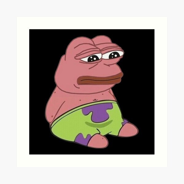 "Patrick Star Pepe Meme *HIGH QUALITY*" Art Print for Sale by Alex3214 ...