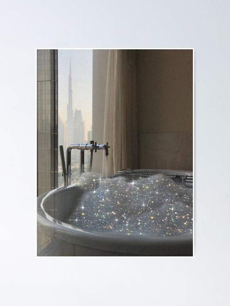 "boujee bath " Poster for Sale by mynameiszara | Redbubble