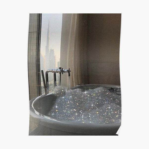 "boujee bath " Poster for Sale by mynameiszara | Redbubble