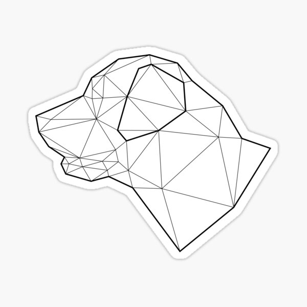"Labrador Retriever portrait black line" Sticker by PlisaStudio | Redbubble