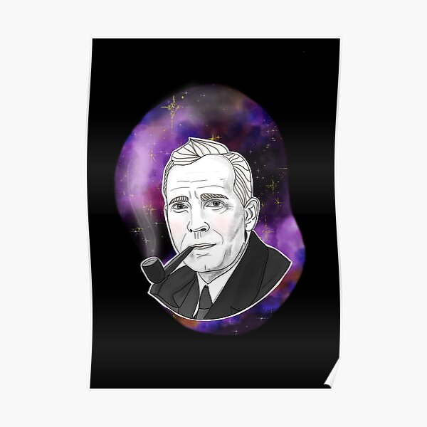 Póster «Edwin Hubble, el hombre del telescopio» de Fatlegfashion ...