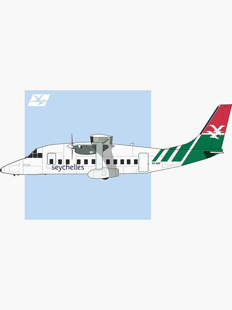 "Air Seychelles Shorts 360 Blueprint" Sticker by jmcgowan719 | Redbubble