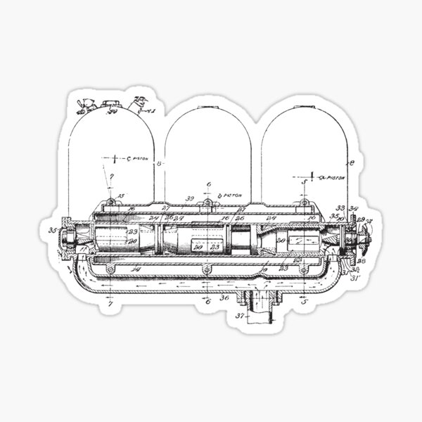 "Internal Combustion Engine" Sticker for Sale by AeroAstro | Redbubble