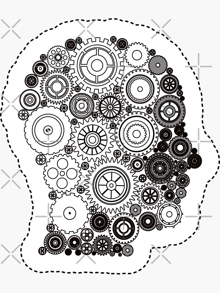 "Gear - Mechanics Head" Sticker for Sale by AeroAstro | Redbubble