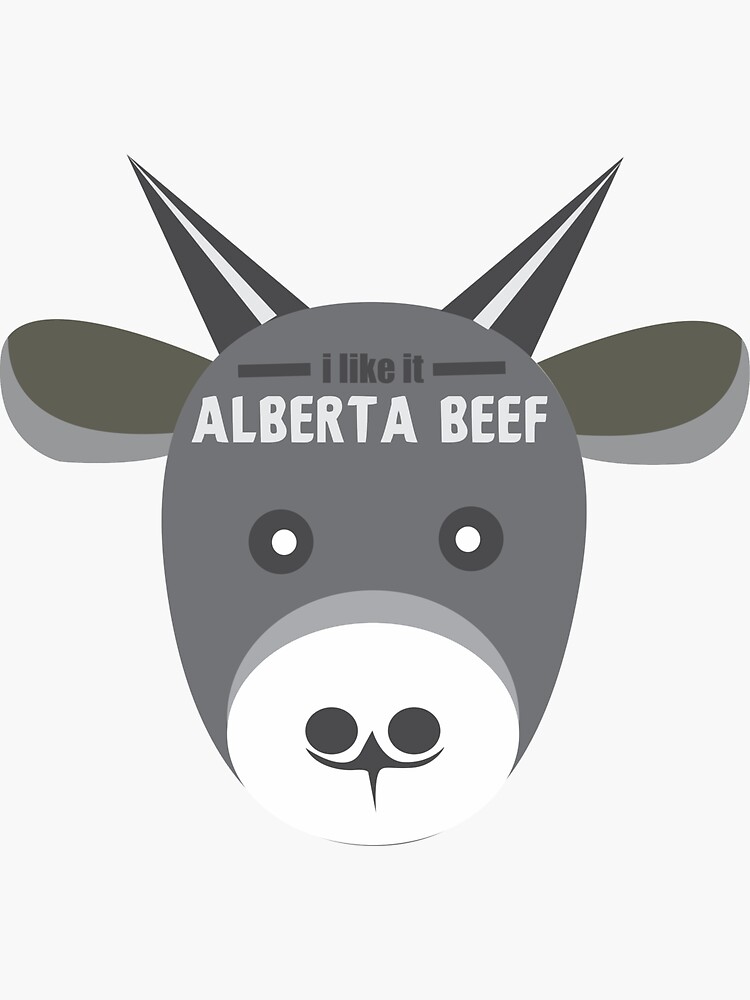 " alberta beef" Sticker for Sale by Chatme110289 | Redbubble
