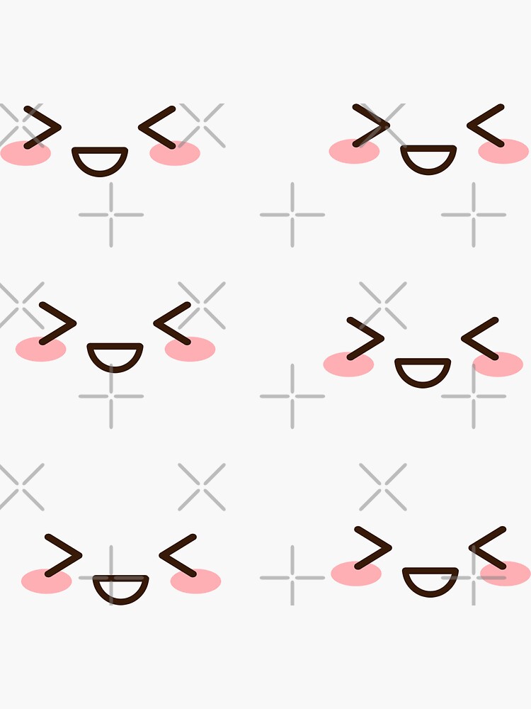 "kawaii face sticker pack" Sticker by sugarvogue | Redbubble