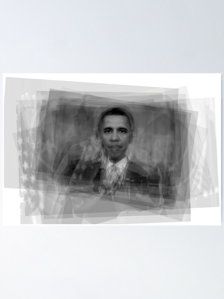 "Barack Obama Portrait" Poster by overlay-art | Redbubble