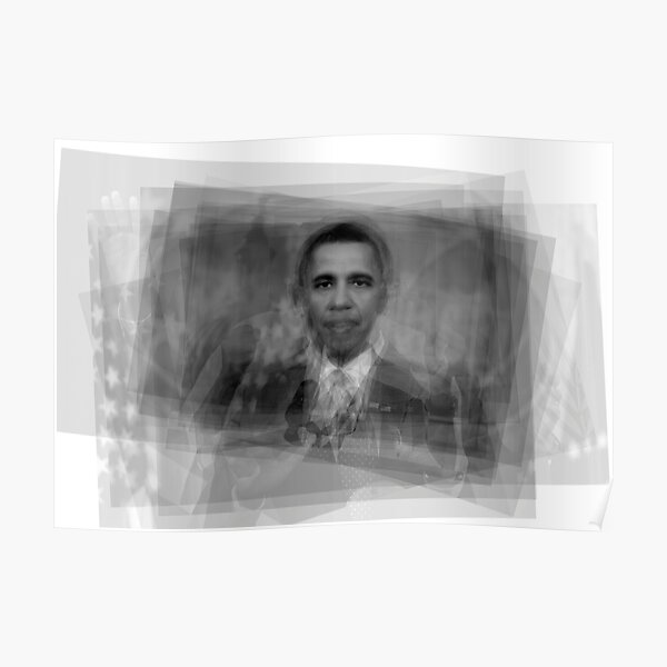 "Barack Obama Portrait" Poster by overlay-art | Redbubble