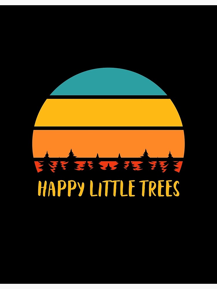 "Happy Little Trees Bob Vintage" Poster by Emerg-Apparel | Redbubble