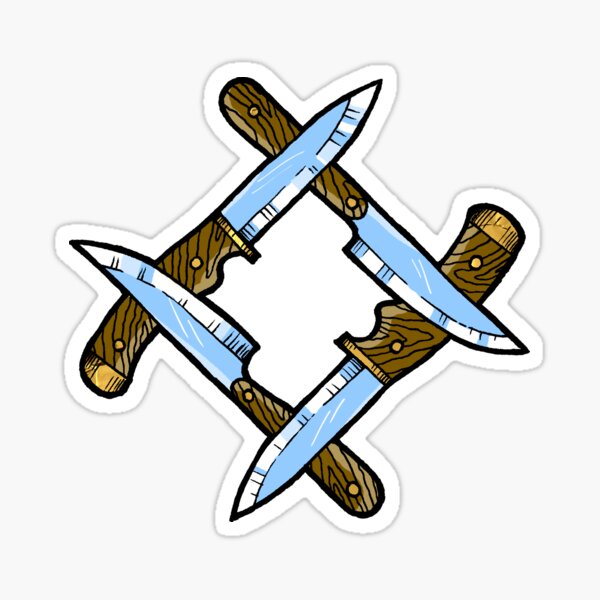 "Black House Custom Knives" Sticker by The-Black-House | Redbubble