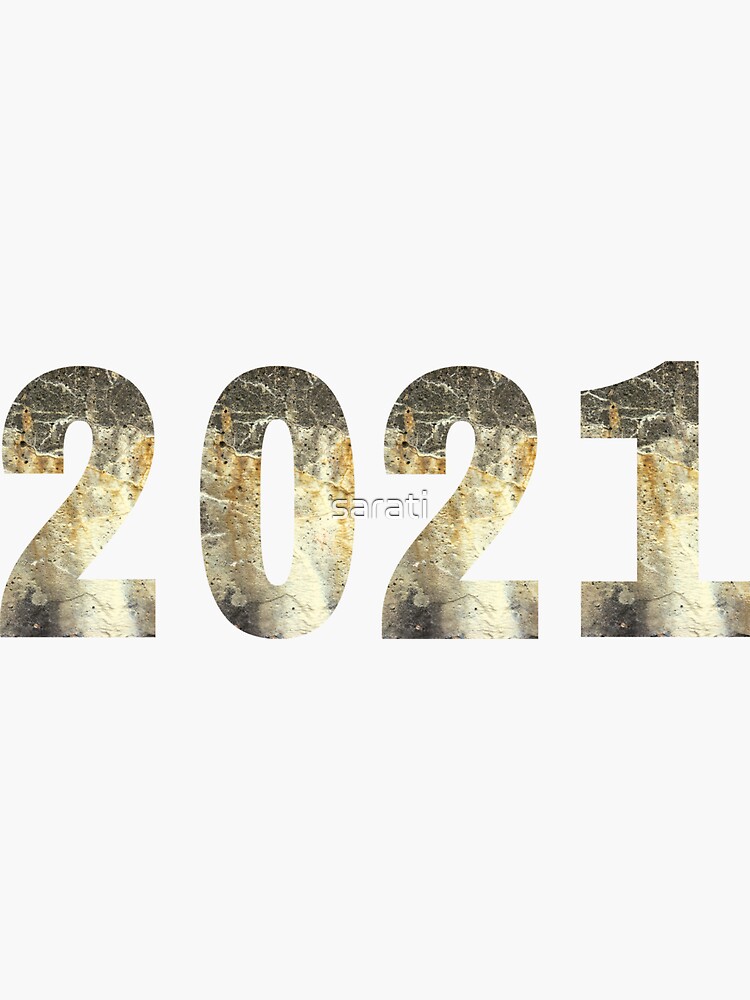 "2021 Year Aesthetic" Sticker for Sale by sarati | Redbubble