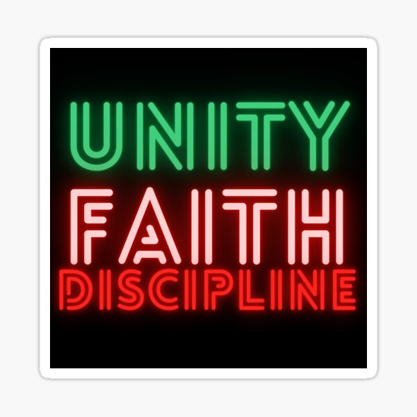"UNITY FAITH DISCIPLINE QUAID E AZAM" Sticker by lotfisg | Redbubble