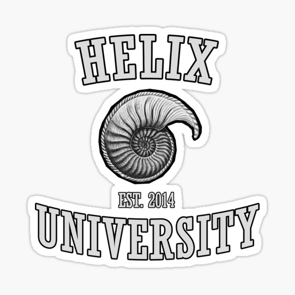 "Helix University." Sticker for Sale by shadeprint | Redbubble