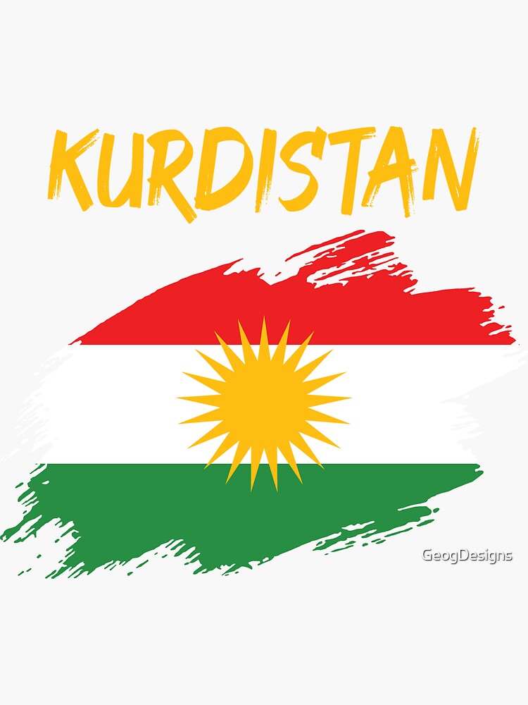 "Kurdistan Kurdish flag flag" Sticker by GeogDesigns | Redbubble