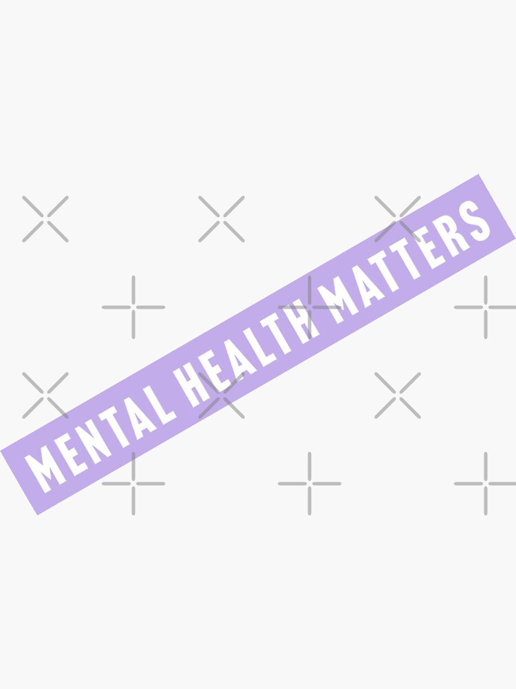 "Mental Health Matters Purple" Sticker for Sale by deathtoprint | Redbubble