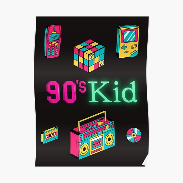 "90s kid logo" Poster for Sale by philippp7 | Redbubble