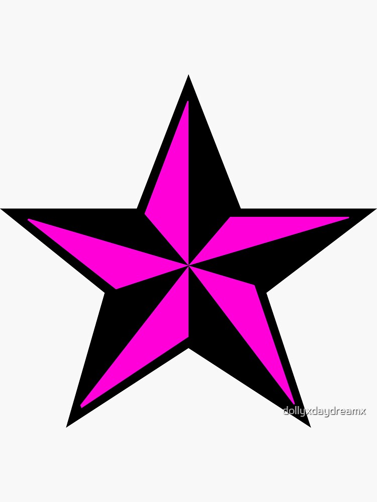 "Pink Punk Star" Sticker for Sale by dollyxdaydreamx | Redbubble