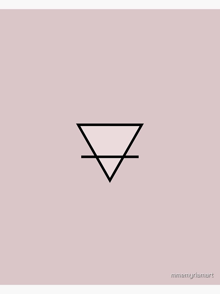 "Earth symbol inside clay blush astology sign black triangle clay beige ...