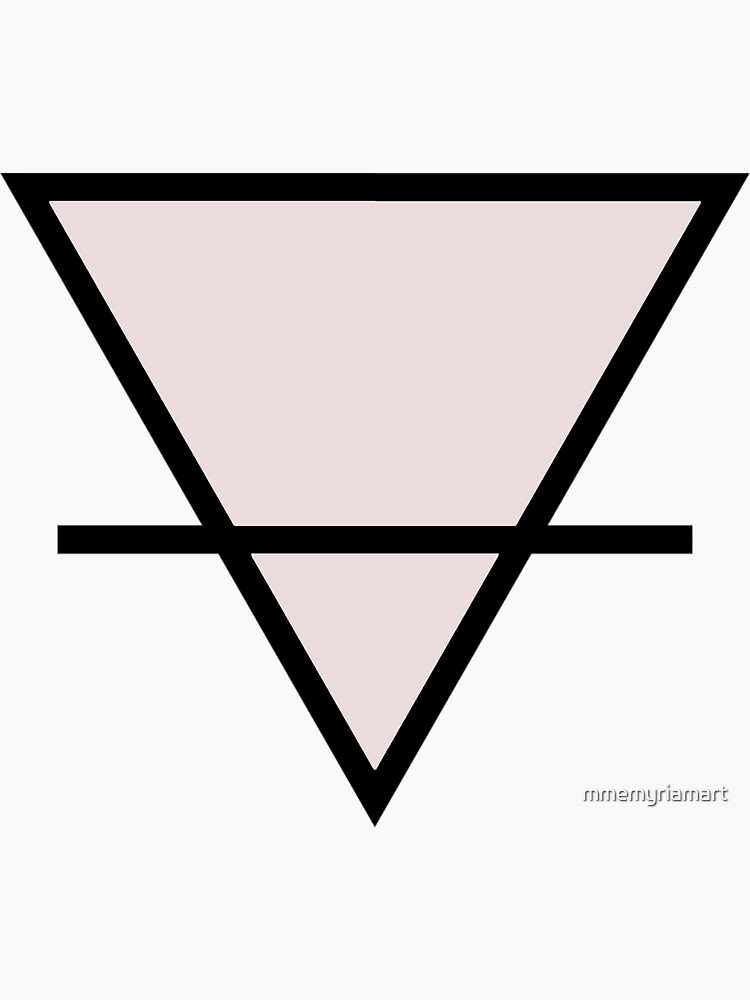 "Earth symbol inside clay blush astology sign black triangle clay beige ...