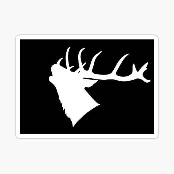 "Stag bust " Sticker for Sale by atjcagan | Redbubble