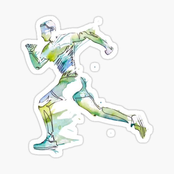 "Runner one-line art" Sticker by Ohnoitsjaime | Redbubble