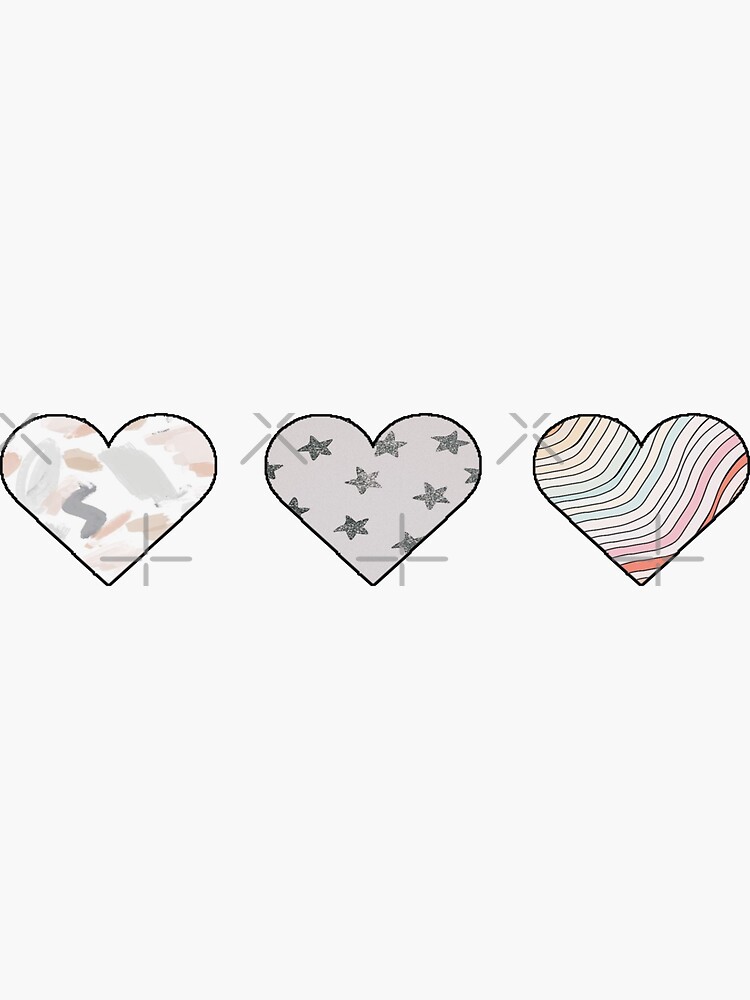 "Colorful Vsco Preppy Hearts " Sticker for Sale by stickersby-vale ...
